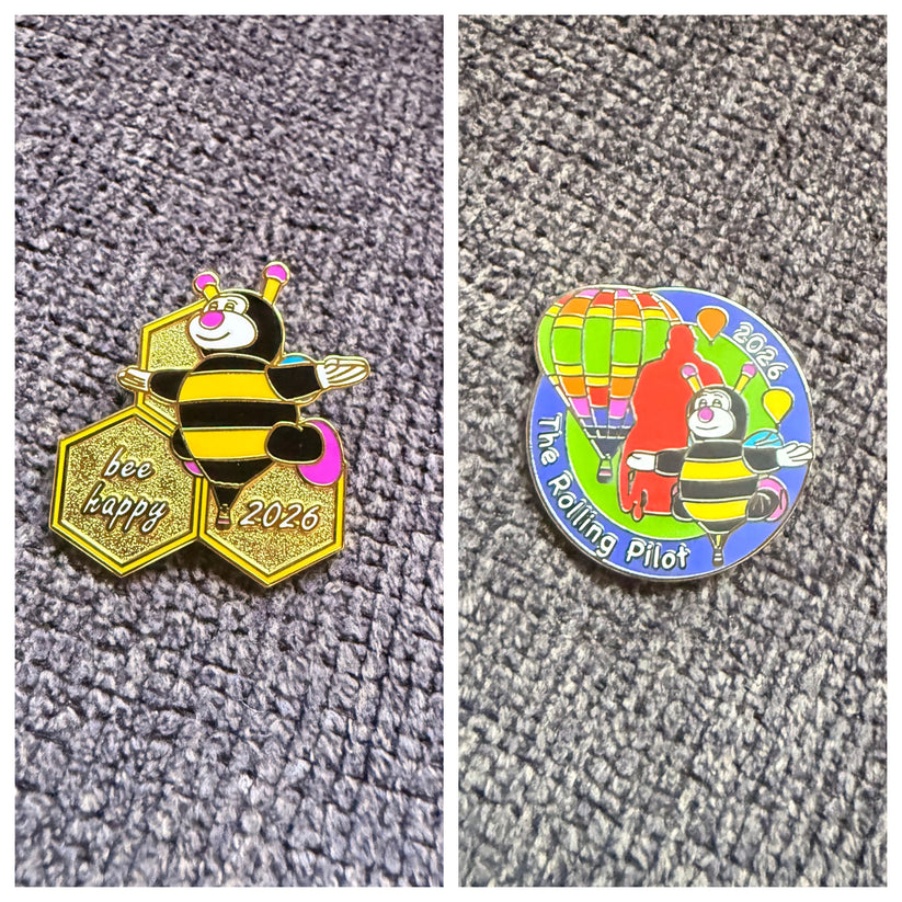 2026 Rolling Pilot Tour and Joelly Bee Happy Pin Set – Born to Fly